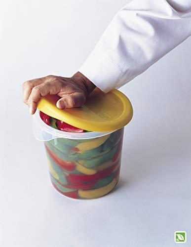 Rubbermaid Commercial Lid (Lid Only) for Round Food Storage Container, Fits 12 Qt. Containers, Yellow (FG573000YEL) (Pack of 2)