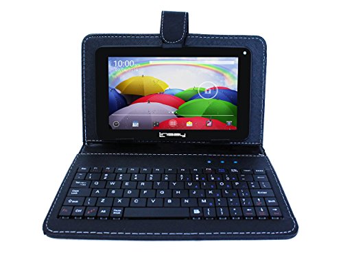 LINSAY 7" 2GB RAM 32GB Android 12 Tablet with Black Keyboard