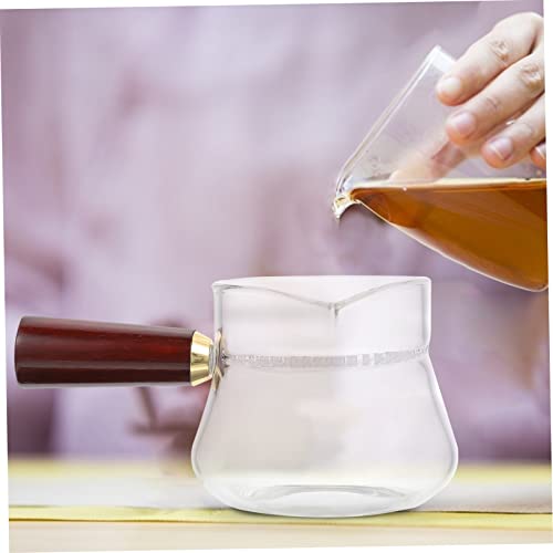 KICHOUSE 1pc Fair Cup Glass Stovetop Tea Kettle Turkish Tea Maker Clear Glass Tea Cups Glass Tea Pitcher Mini Teapot Stovetop Side Pour Tea Pot Tea Fair Cup Drinking Cup Tea Art Cup Office
