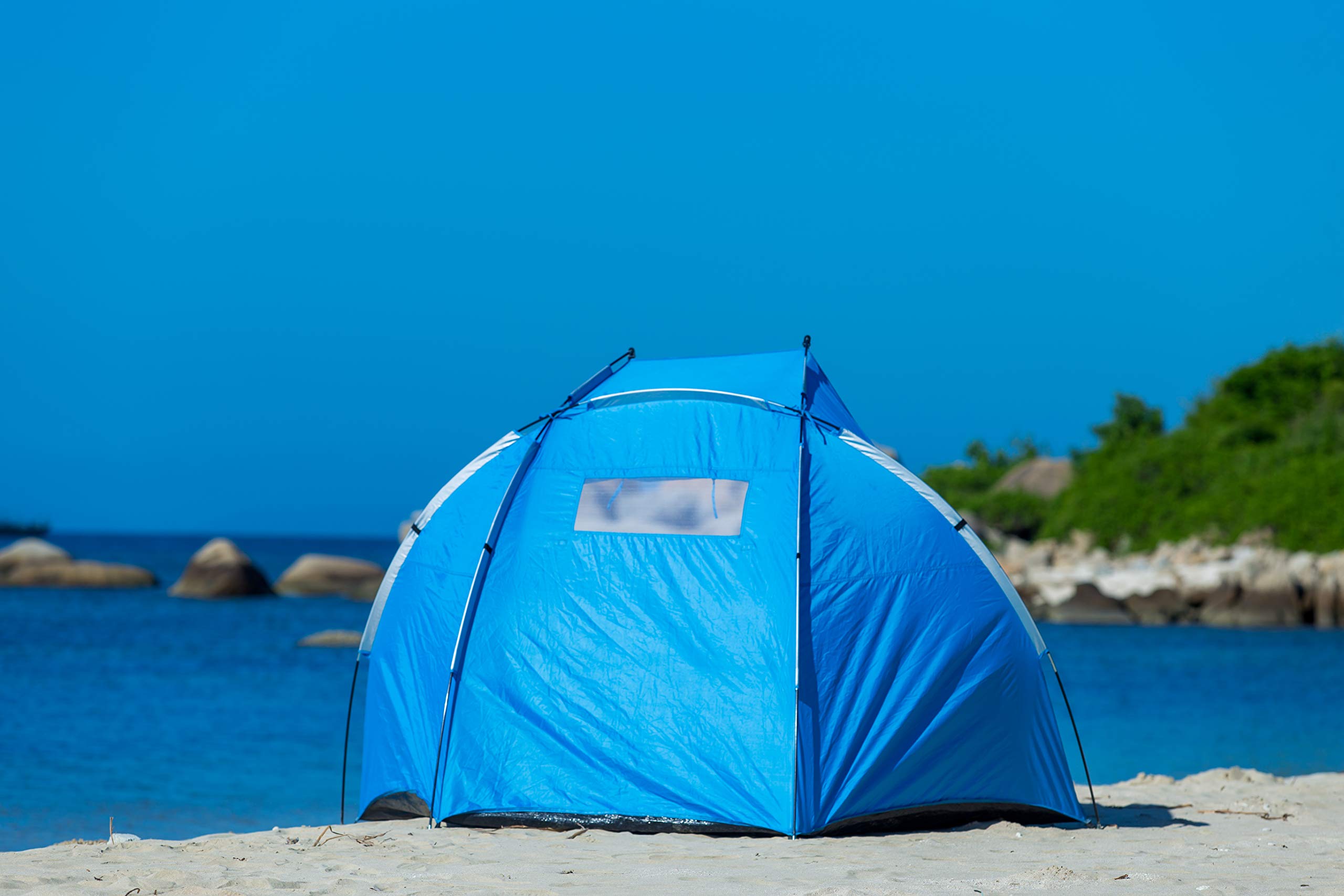 Extra Large Beach Cabana Tent Sun Shelter Sunshade Outdoor Portable UPF 50+, 94.5" L x 47.2" W x 55" H,Light Blue (Blue)