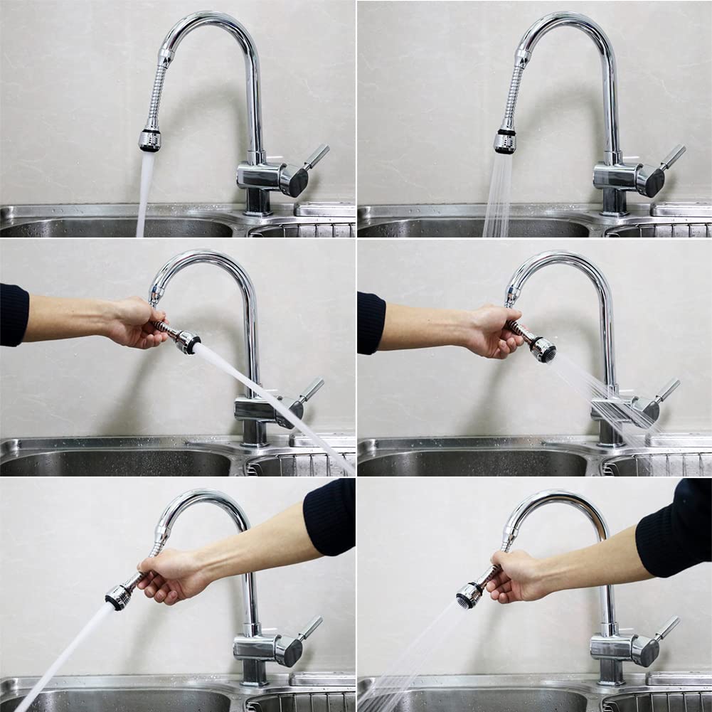 Flexible Faucet Sprayer | Flexible Tap Extension Aerator 360 Degree Rotatable - Water Saving Faucet Extension Sprayer for Kitchen Sink Speesy