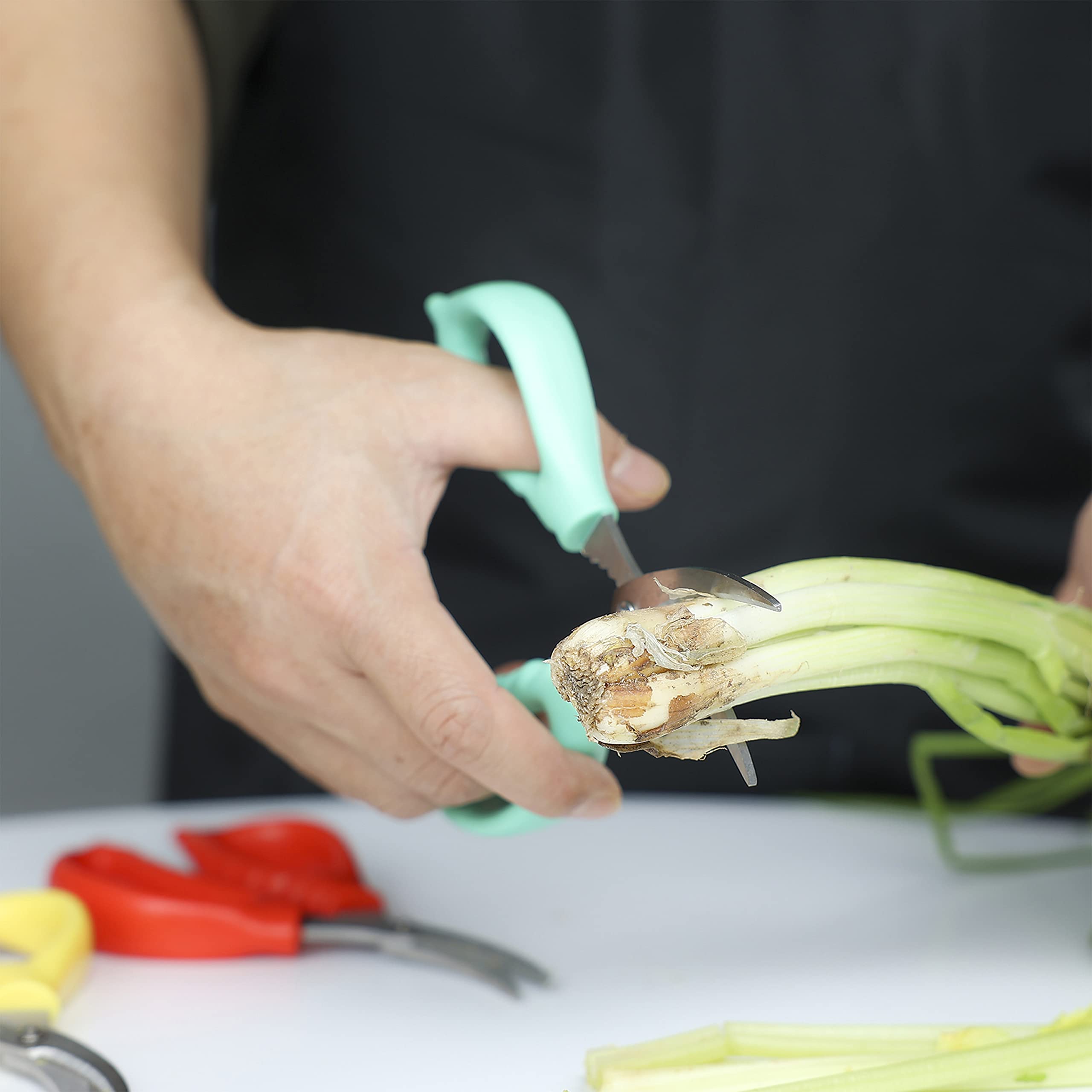 kitchen Seafood Scissors,Crab Lobster Leg Crackers and Seafood Tools for Lobster, crab, shrimp, vegetables and other cutting work 6.1 inch (Quartz Pink 12)