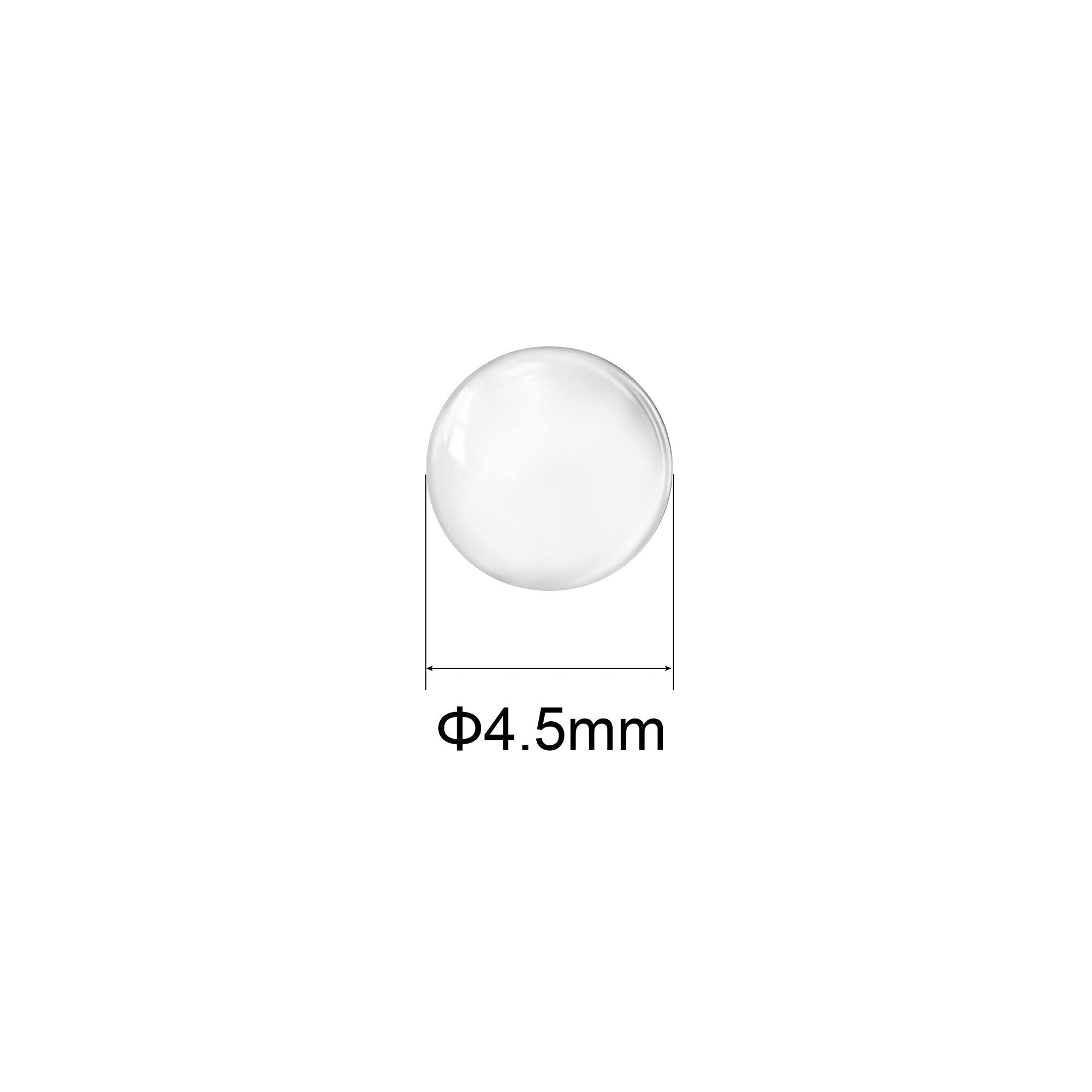uxcell 4.5mm Solid Round Clear Glass Ball Boiling Stones Soda Lime Glass Beads 200pcs