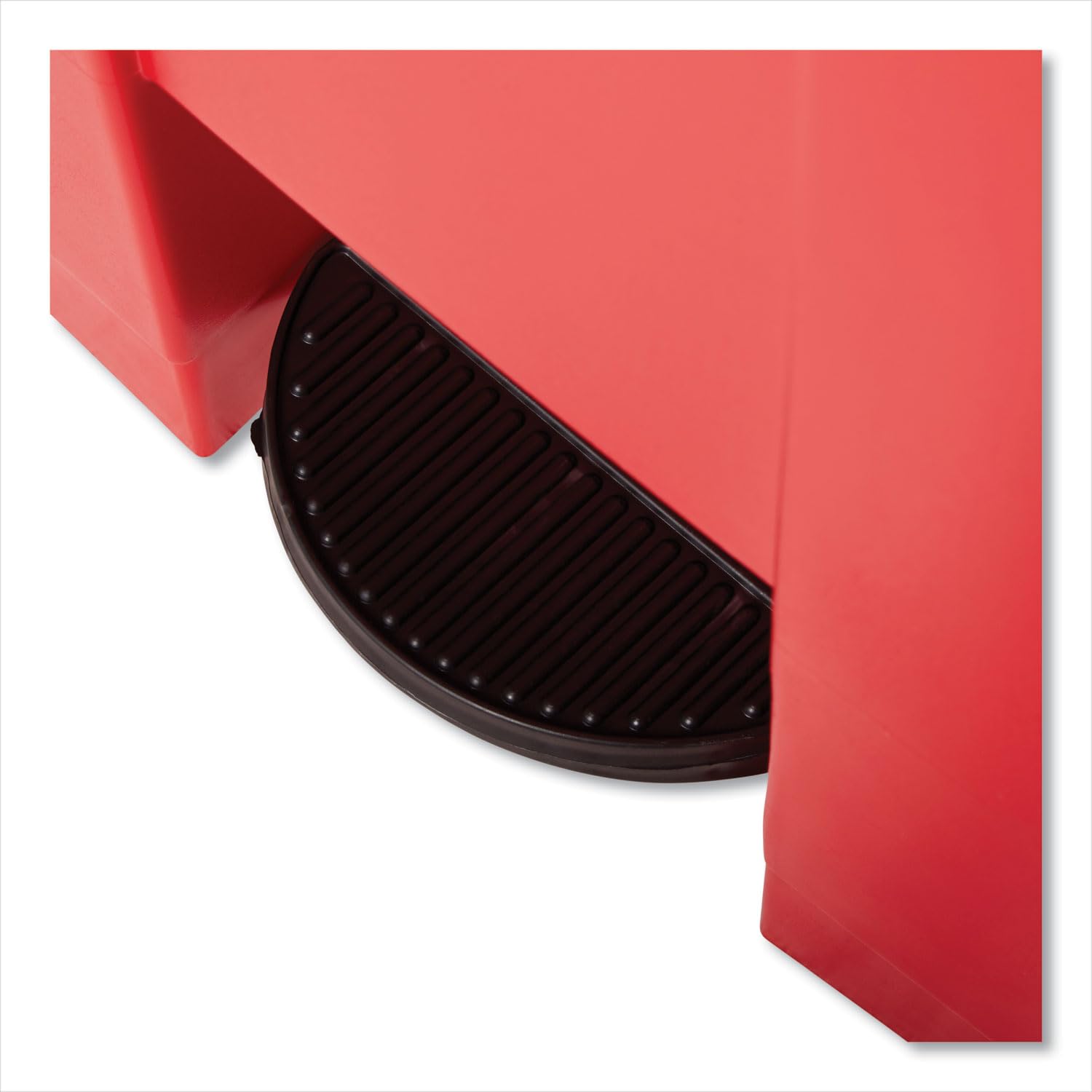 Rubbermaid Commercial Indoor Utility Step-On Waste Container Rectangular Plastic 18gal Red (614500RED)
