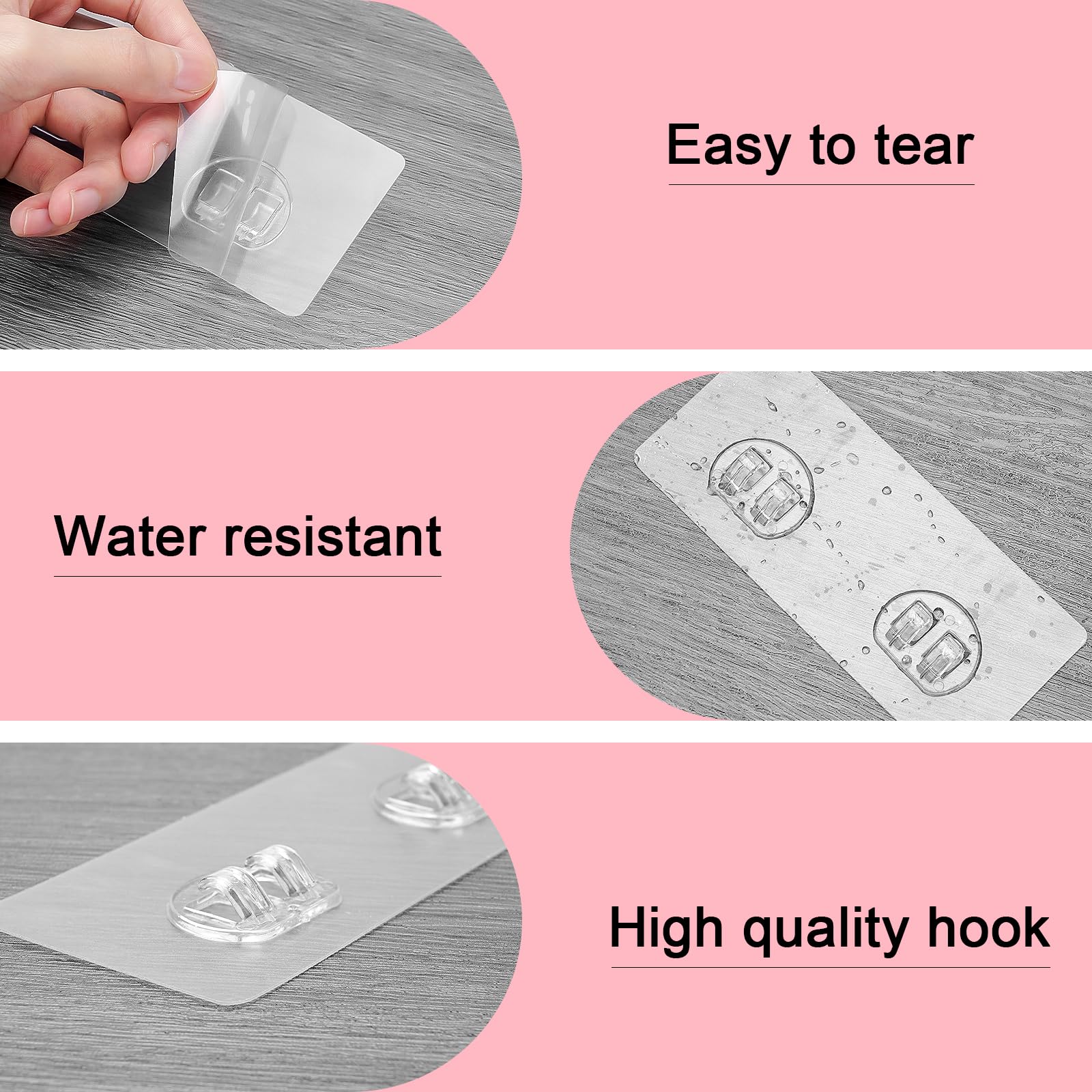 Shower Caddy Adhesive Replacement, Shower Shelf Adhesive No Drilling, Shower Organizer Adhesive Hooks, Mounting Squares Clear Sticky Pad for Walls, Adhesive Tape Multipurpose Removable(20Pack)