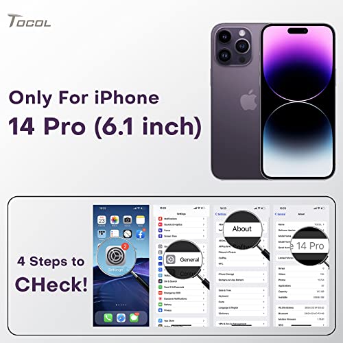 TOCOL [5 in 1 Designed for iPhone 14 Pro Case, with 2 Pack Screen Protector + 2 Pack Camera Lens Protector, Liquid Silicone Phone Case 6.1 Inch, [Anti-Scratch] [Drop Protection], Chalk Pink