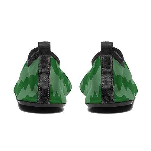 Green Watermelon Water Shoes for Women Men Quick-Dry Aqua Socks Swim Beach Barefoot Yoga Surf Pool Camping