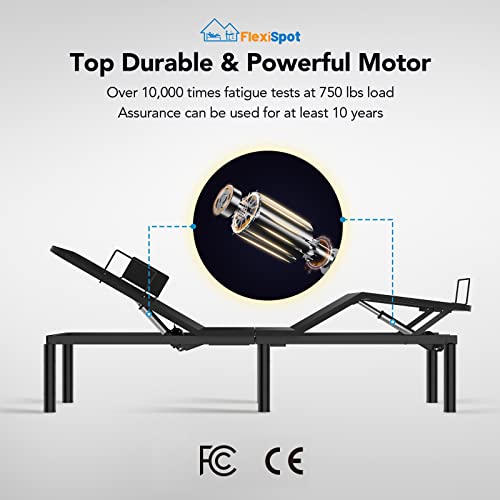 FLEXISPOT S2, Adjustable Bed Frame Base Twin XL, Whisper Quiet Durable Motor, Zero Gravity, Mattress Holders, Anti-Snore, 3-Step Assembly, Best Gift for Family
