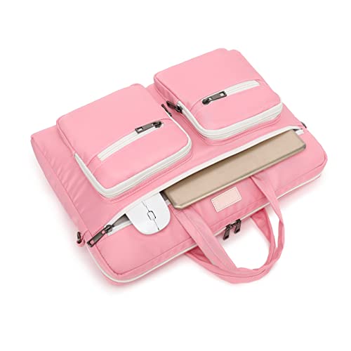 SHWN Pattern 15 "Waterproof Laptop Shoulder Messenger Bag with 14" -15.6 "Bounce Bubble protection (pink)