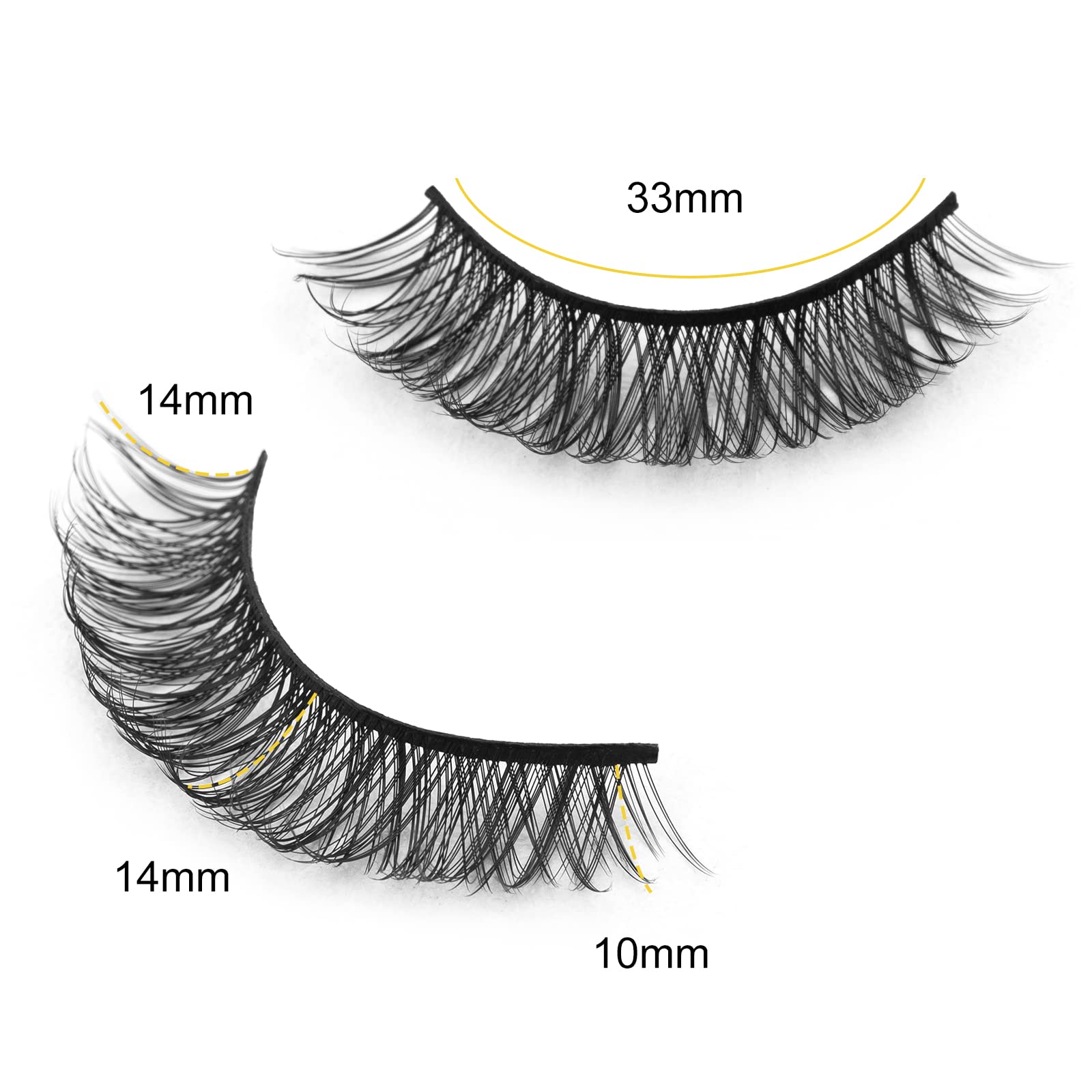KOUSEI Eyelashes Russian Strip Lashes Natural Wispy Fluffy Eyelash Extension Effect Fake Eyelashes 10 Pairs Pack (Russian-B)