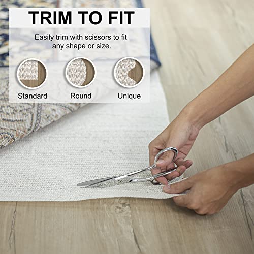 Mohawk Home 5' x 5' Round Non Slip Rug Pad Gripper, Made in USA, Grips Keeps Area Rugs in Place β Safe For All Floors