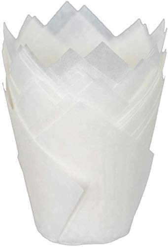 Leqi Baking Cups 100 Count Natural Cupcake Muffin Paper Liners Grease-Proof Wrappers for Wedding Birthday Christmas Party Baby Shower Anniversaries All Festivals (White)
