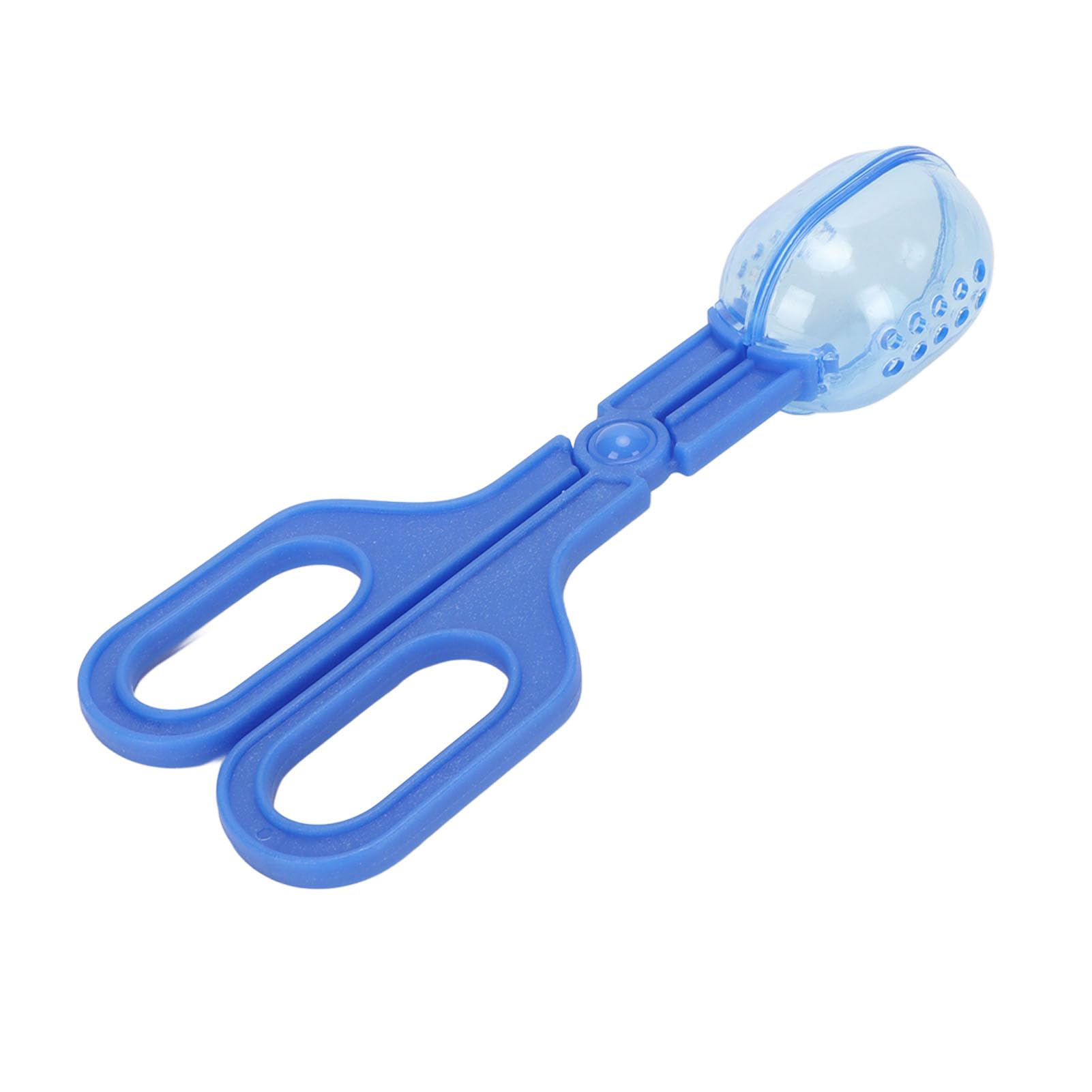 Reptile Feeding Clamp, Feeding Tool, Reptile Poop Scoop,Amphibian Terrarium Feeding and Cleaning Tool, Multipurpose Reptile Feeding Claw Collector, with Vents for Lizard Spider Tortoise(Blue)