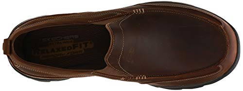 Skechers USA Men's Relaxed Fit Memory Foam Superior Gains Slip-On,15 M US,Dark Brown
