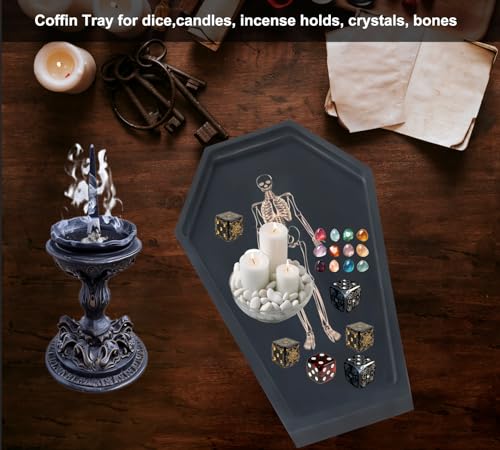 Goth Charcuterie Boards - Coffin Tray Skeleton for Horror Party - Coffin Serving Tray Food Decor - Gothic Kitchen Accessories Cheese Platter Tray