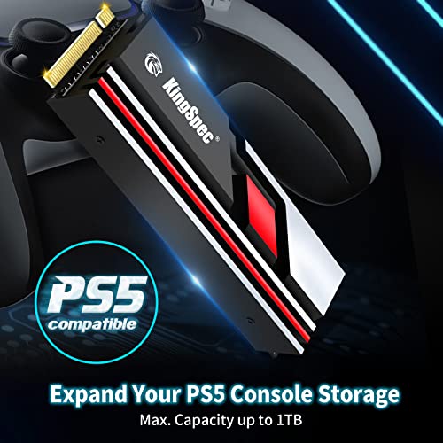 KingSpec 1TB NVMe SSD Gen 4x4, M.2 2280 PCIe 4.0 Gaming SSD, up to 7400MB/s, 3D NAND Flash Internal Hard Drive for Laptop & PC Desktop