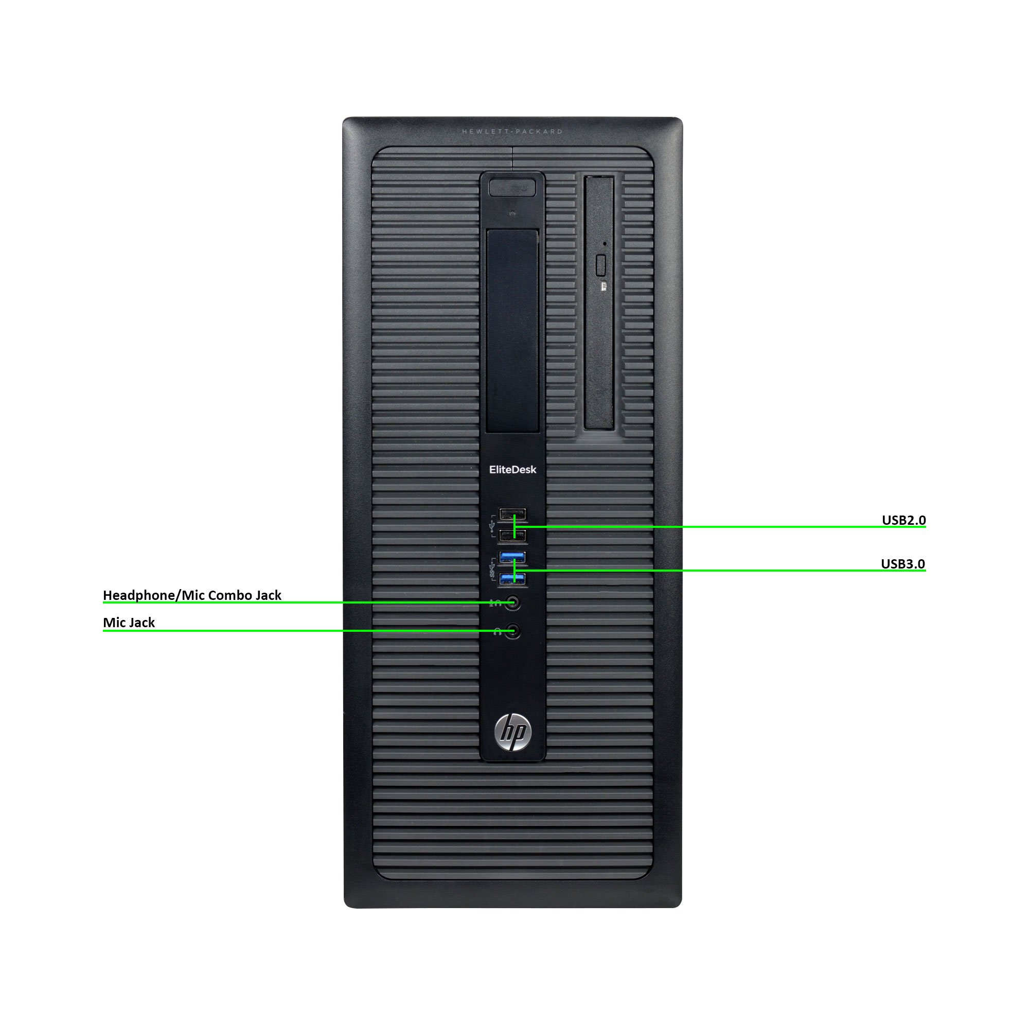 HP 800 G1 Tower, Intel Core i7-4770 3.4GHz, 16GB RAM, 256GB Solid State Drive, DVD, Windows 10 Pro 64bit (Renewed)