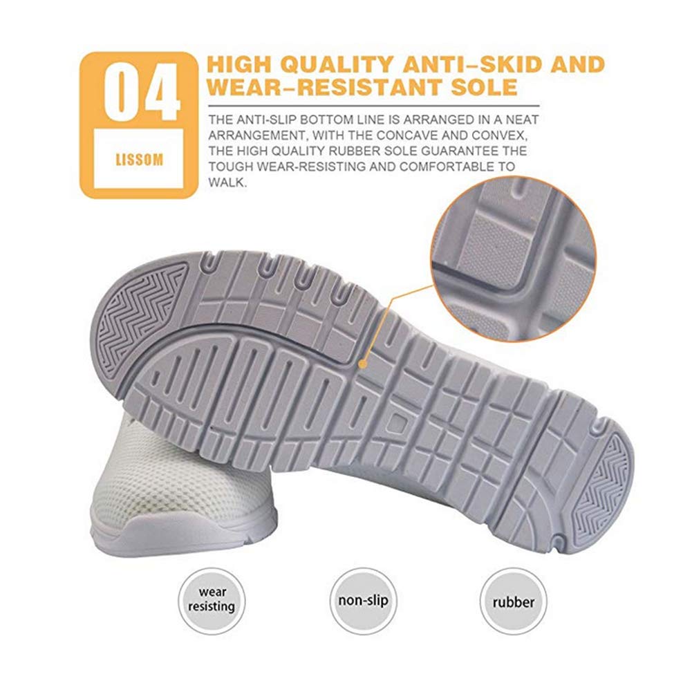 Jeiento Women's Sneakers Mesh Breathable Comfort Athletic Sport Running Walking Shoes Gym Work Shoes US 8