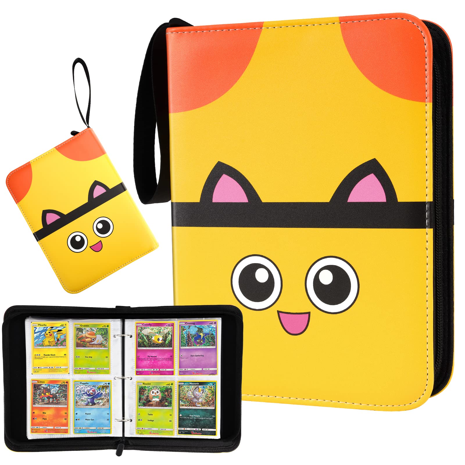 Lyyes Card Binder for Pokemon, 4-Pocket Sheet Trading Cards Album with 400 Pockets for Collection,(LY0832)