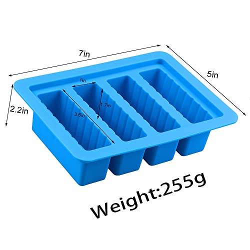 Silicone butter mold,Large Trays Butter Mold Set of 1 , BPA free premium silicone tray with lid (green)