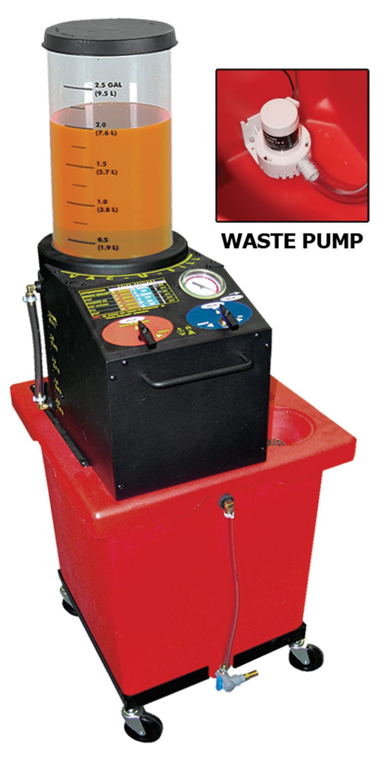 Vacufill with waste pump