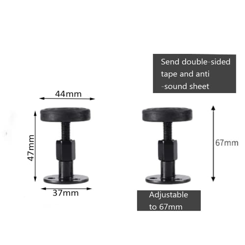 TONGMAN 4 Pieces of Adjustable Threaded Bed Frame Anti-Shake Tool, Headboard Stoppers,Bed stoppers Wall Bed headboard Anti-Shake Fixer to Prevent loosening, No More Creaking (47-64mm)