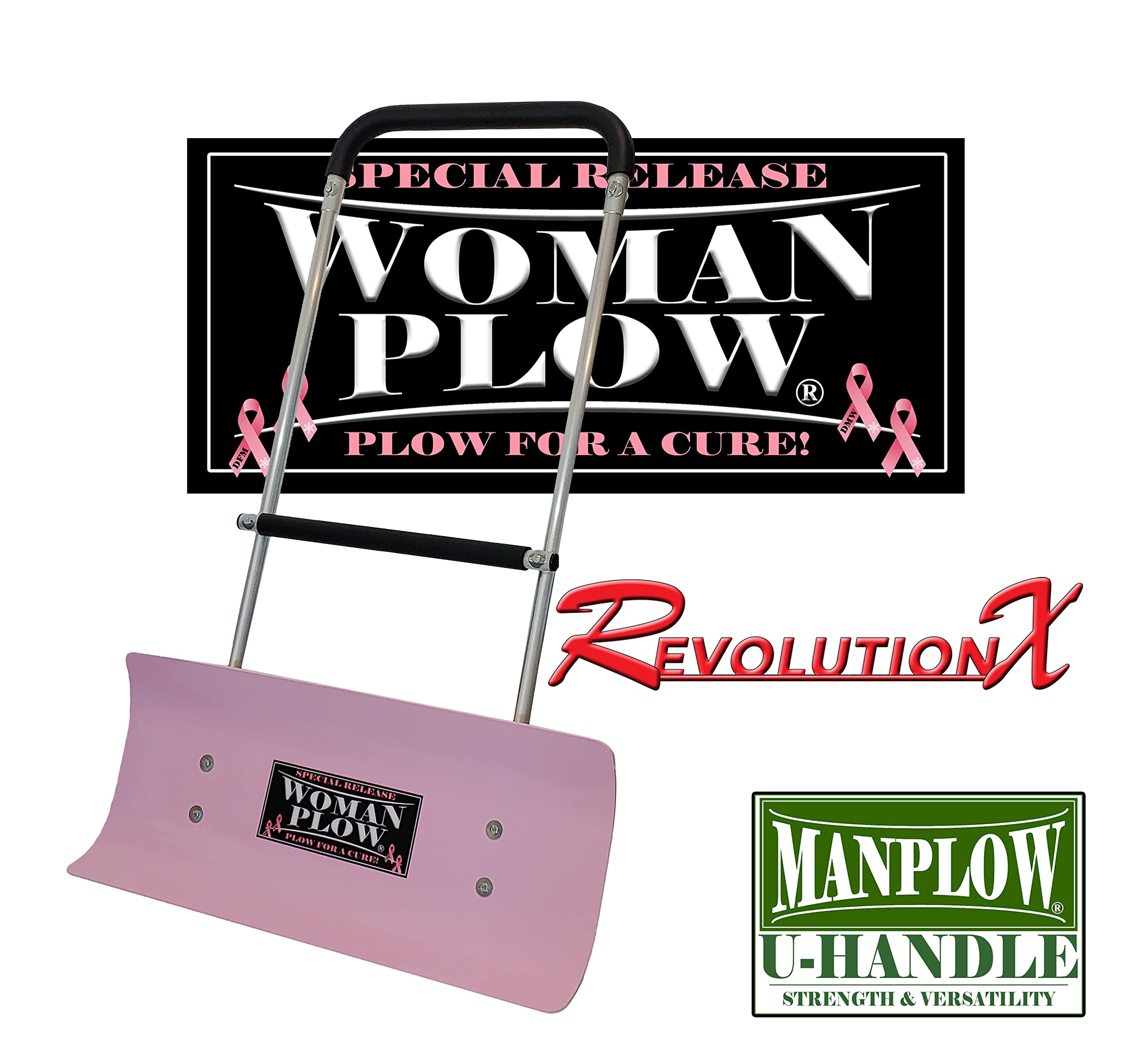 MANPLOW Breast Cancer Awareness RevX32 with MANPLOW U Handle with Grab Bar