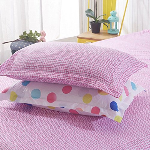 Tookkata - 1 Set Cute Doona Duvet Quilt Cover Set Single Double Queen Bedroom New Bedding Sets Design (Pink White Dot, Queen)