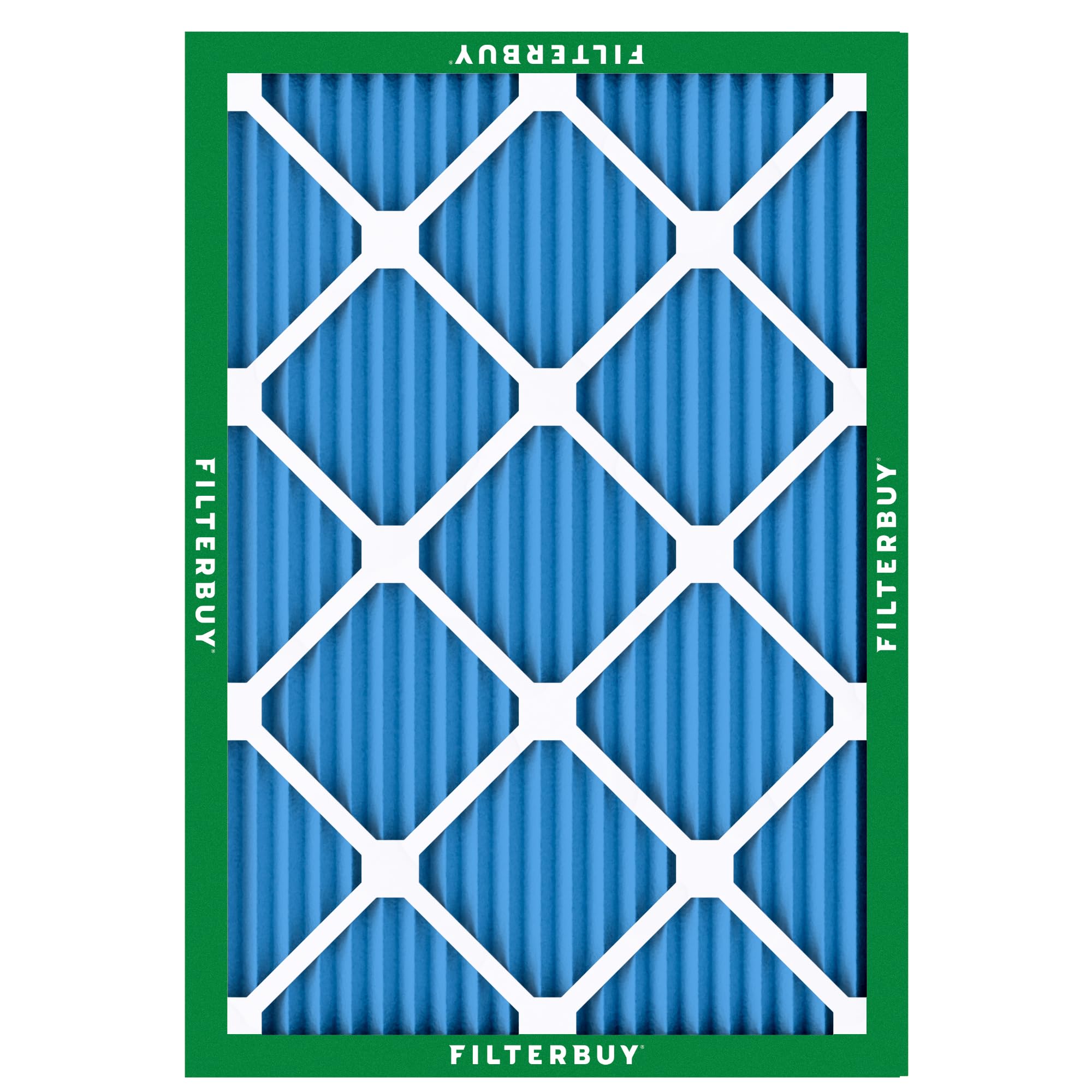 Filterbuy 20x25x1 Air Filter MERV 13 Optimal Defense (2-Pack), Pleated HVAC AC Furnace Air Filters Replacement (Actual Size: 19.50 x 24.50 x 0.75 Inches)