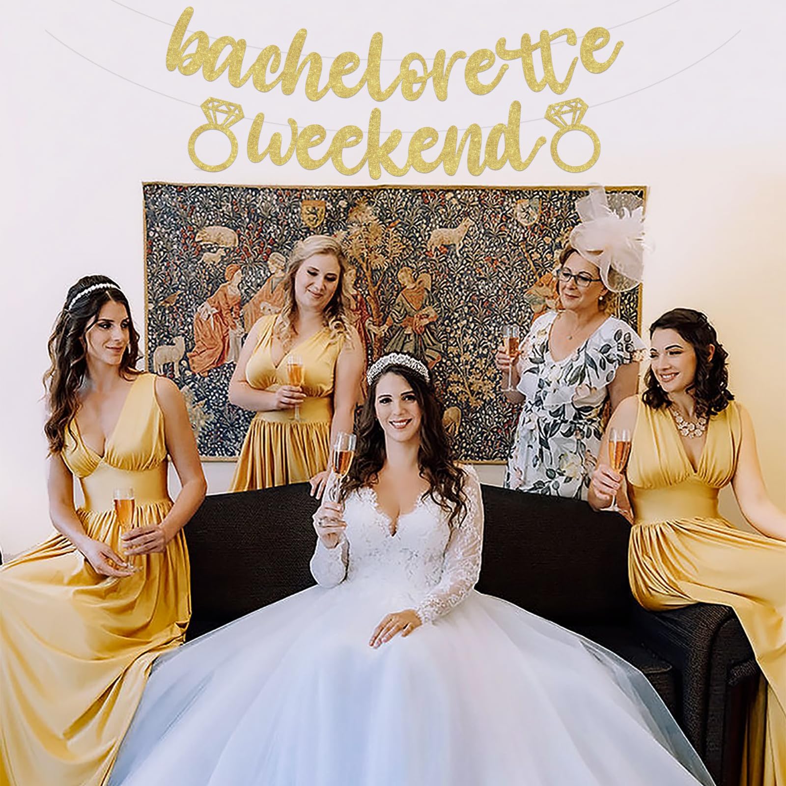 Sursurprise Bachelorette Weekend Banner, Bach Weekend Decorations Destination Bachelorette Party Bridal Shower Engagement Wedding Supplies
