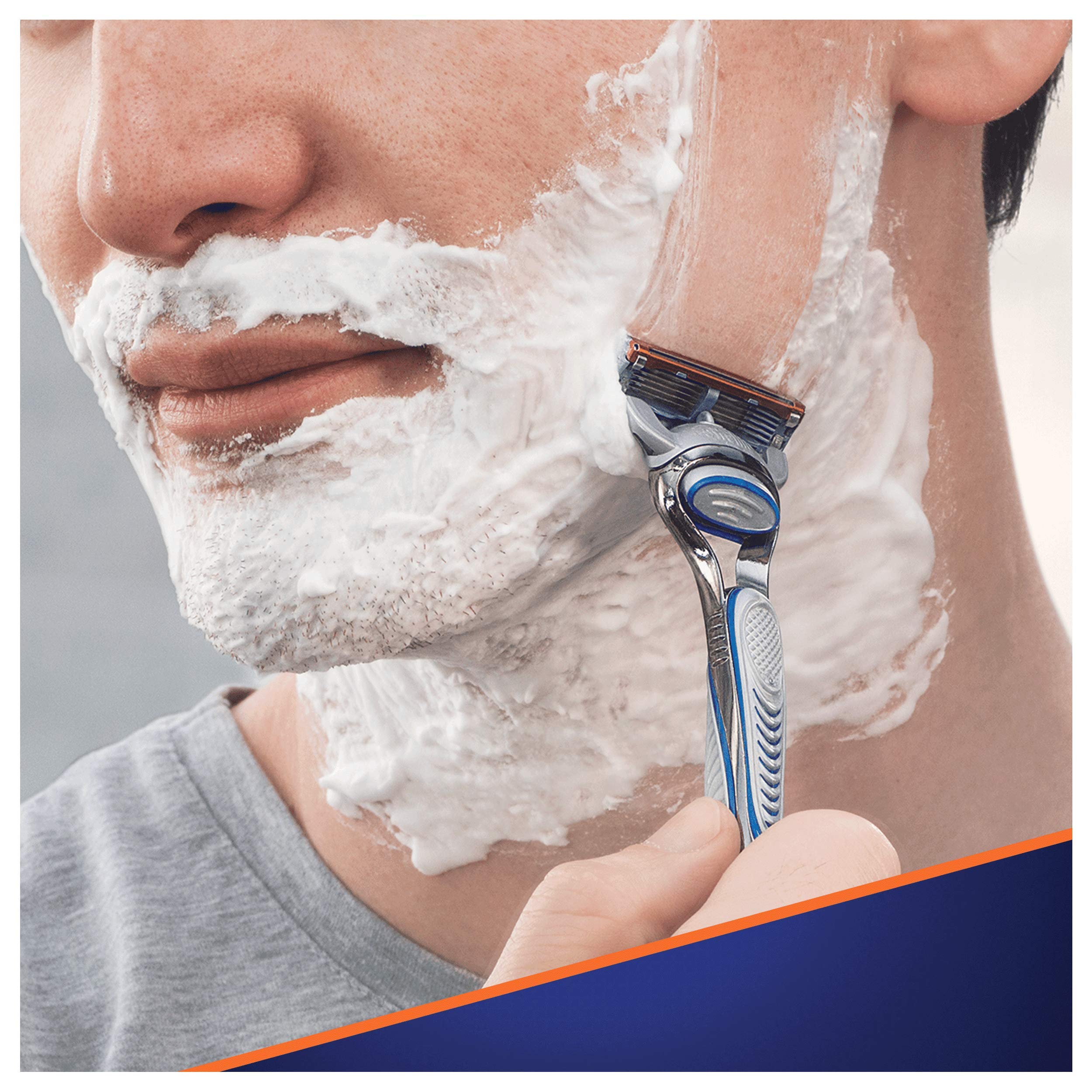 Gillette Fusion 5 Razor Blades with Trimmer Blade for Precision and Anti-Slip Coating, 14 Replacement Blades