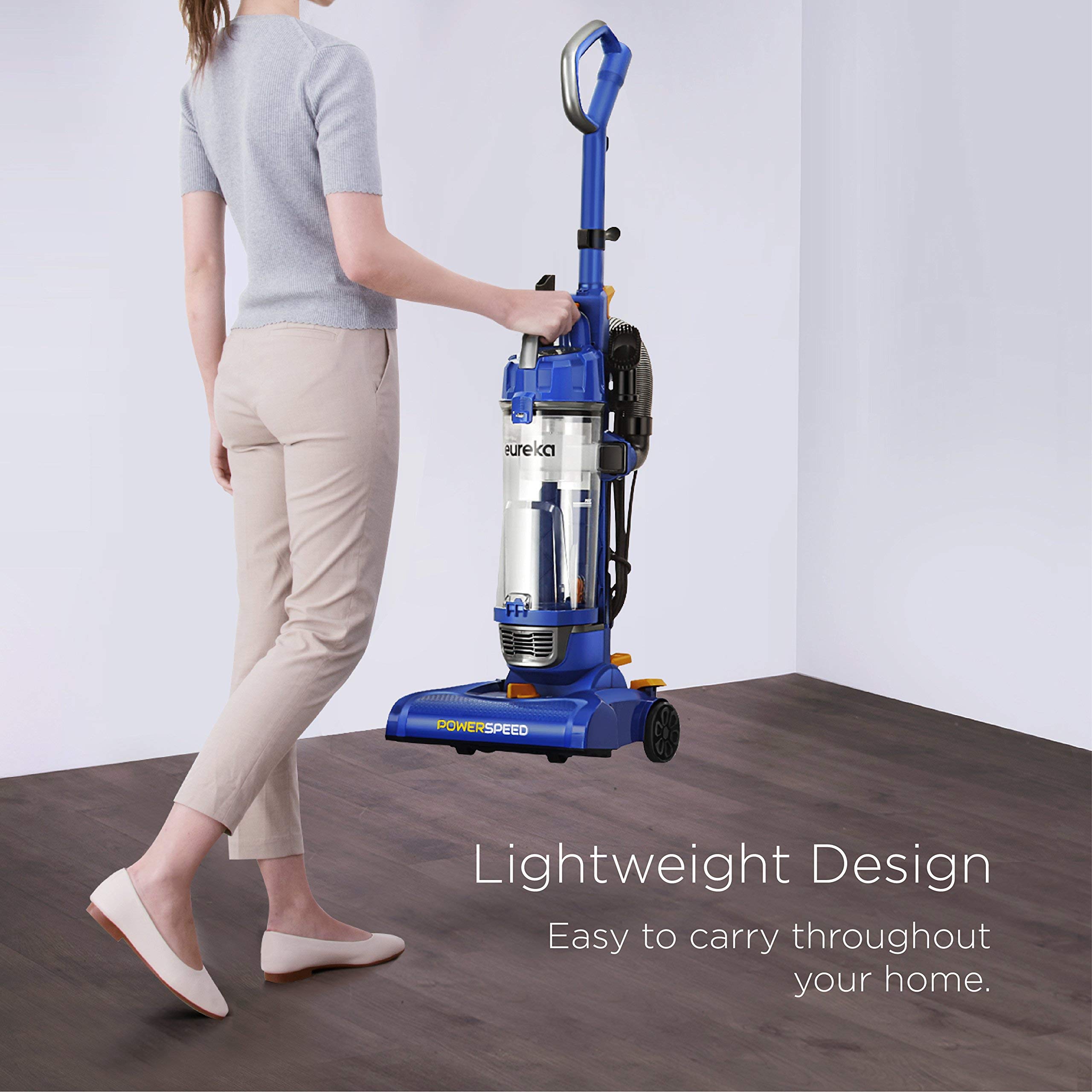 Eureka NEU182A PowerSpeed Lightweight Bagless Upright Vacuum Cleaner, Blue (Renewed)