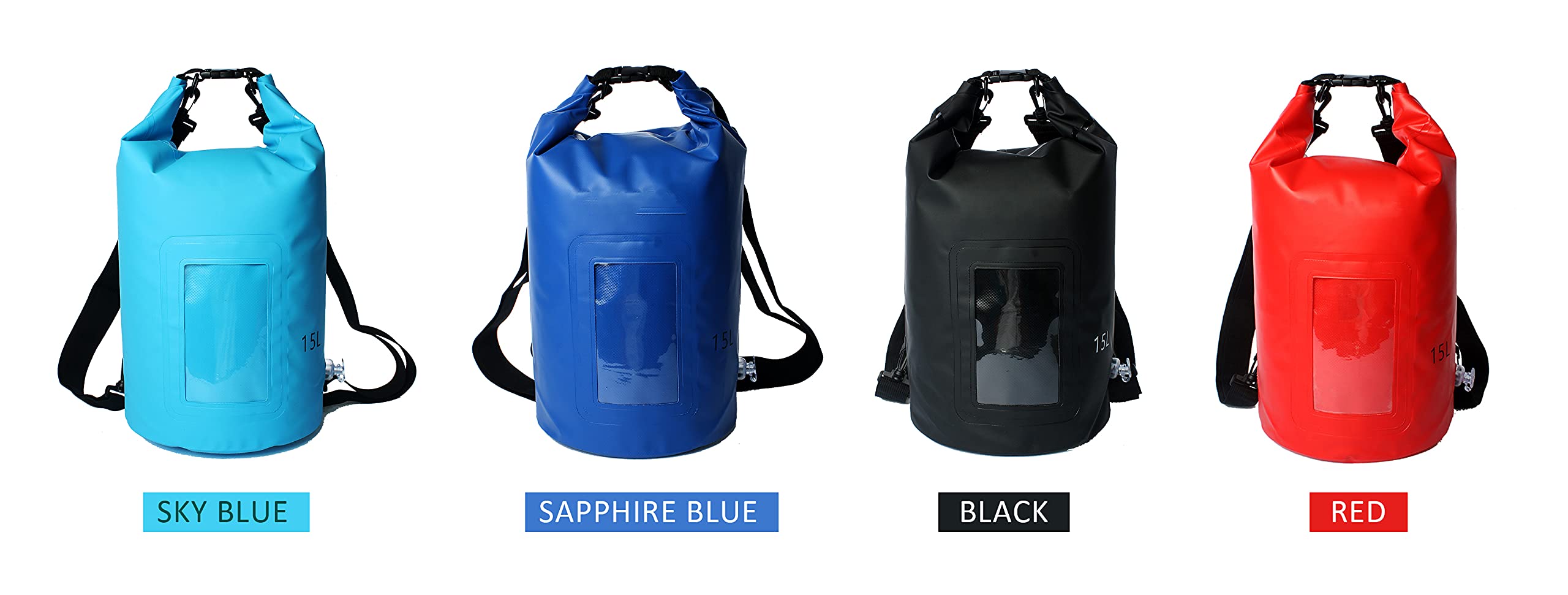 Floating Waterproof Dry Bag 15L/20L/30L, Roll Top Lightweight Storage Bag Backpack, Keeps Gear Dry for Kayaking,Perfect for Rafting, Boating, Swimming, Beach,Camping, Hiking (Sky Blue, 30L)
