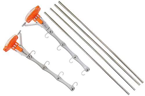 ToolUSA Drying Rack with Stainless Steel Poles and Suction Cup Installation