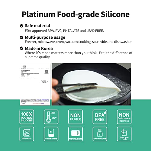 SiliPot Silicone Zipper Bag - Patented 3-Layered Zipper & 100% Platinum Silicone | Standing & Reusable Food Storage Container | Premium Kitchen Utensils (LIME 3P)