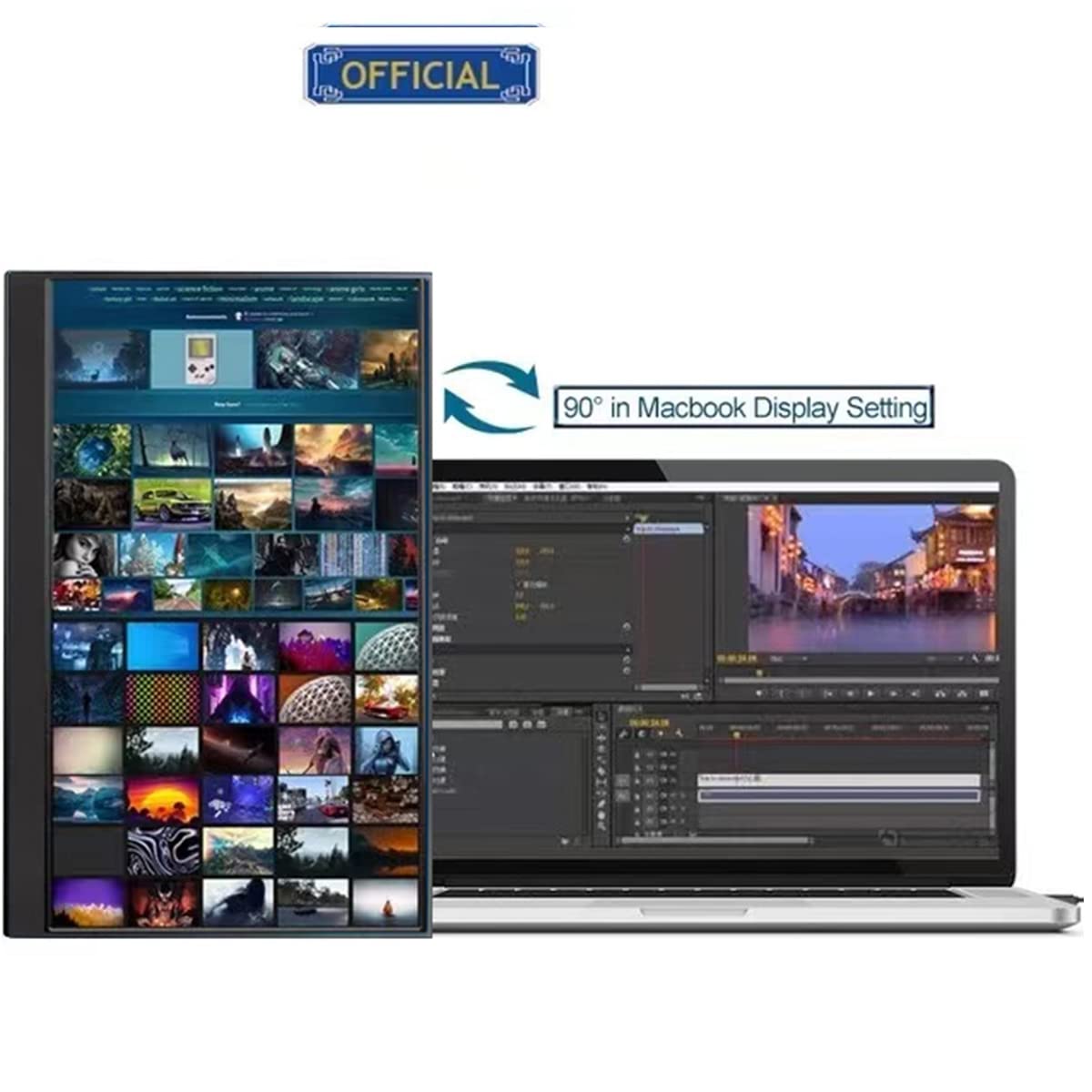 Portable Display 15.6 inch IPS 10 Point Touch can be Connected to Computer, Mobile Phone and Game Machine