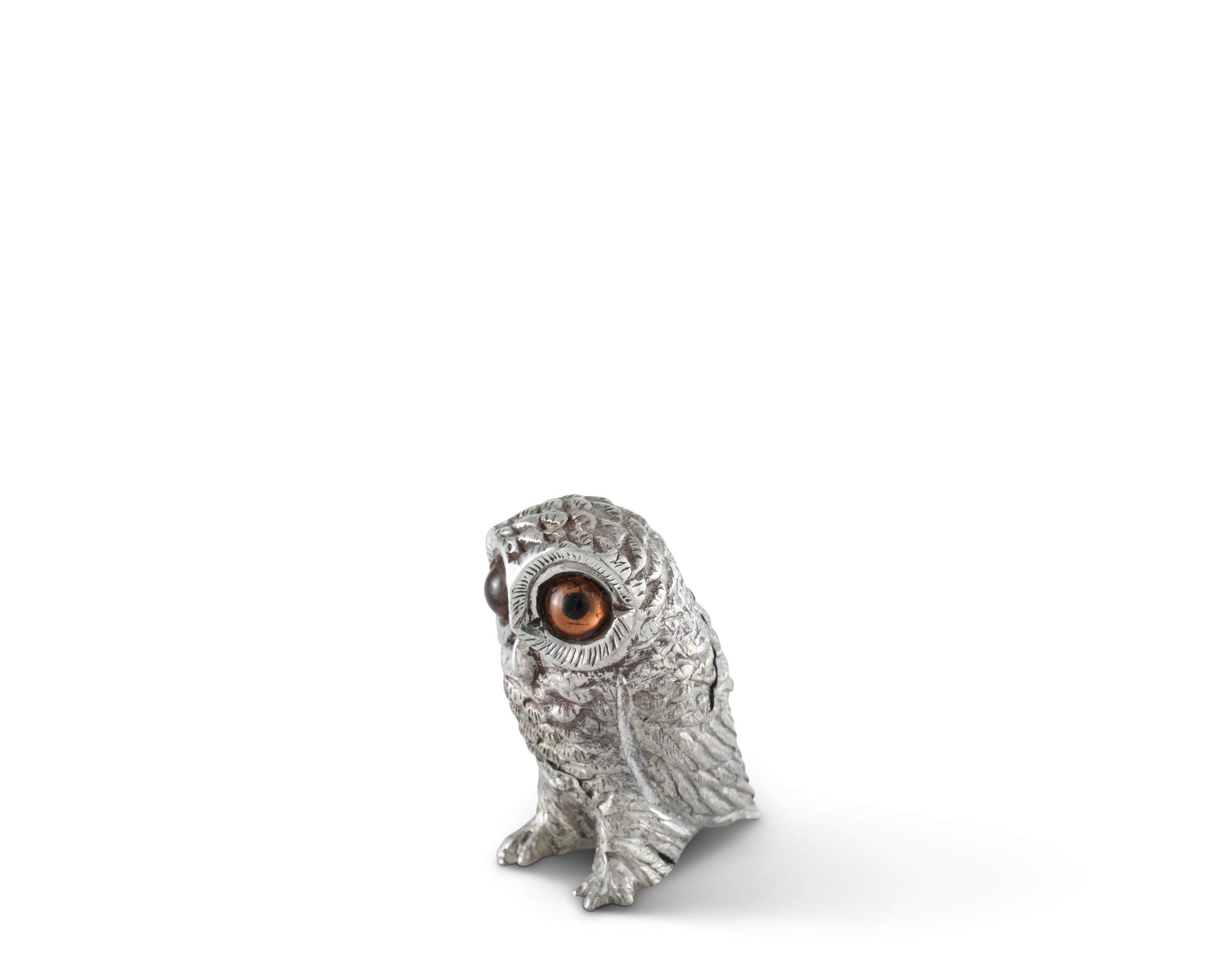 Vagabond House Pewter Owl Place Card Holder/Cheese Markers 1 inch Wide