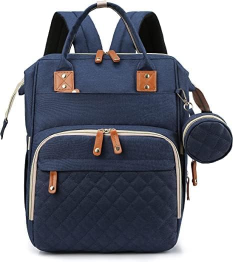 Kuduo Bao Diaper Bag Backpack with Changing Station Bed Stuff Crib Nappy Bag with Mat Pat for Mom Dad Shower Gifts