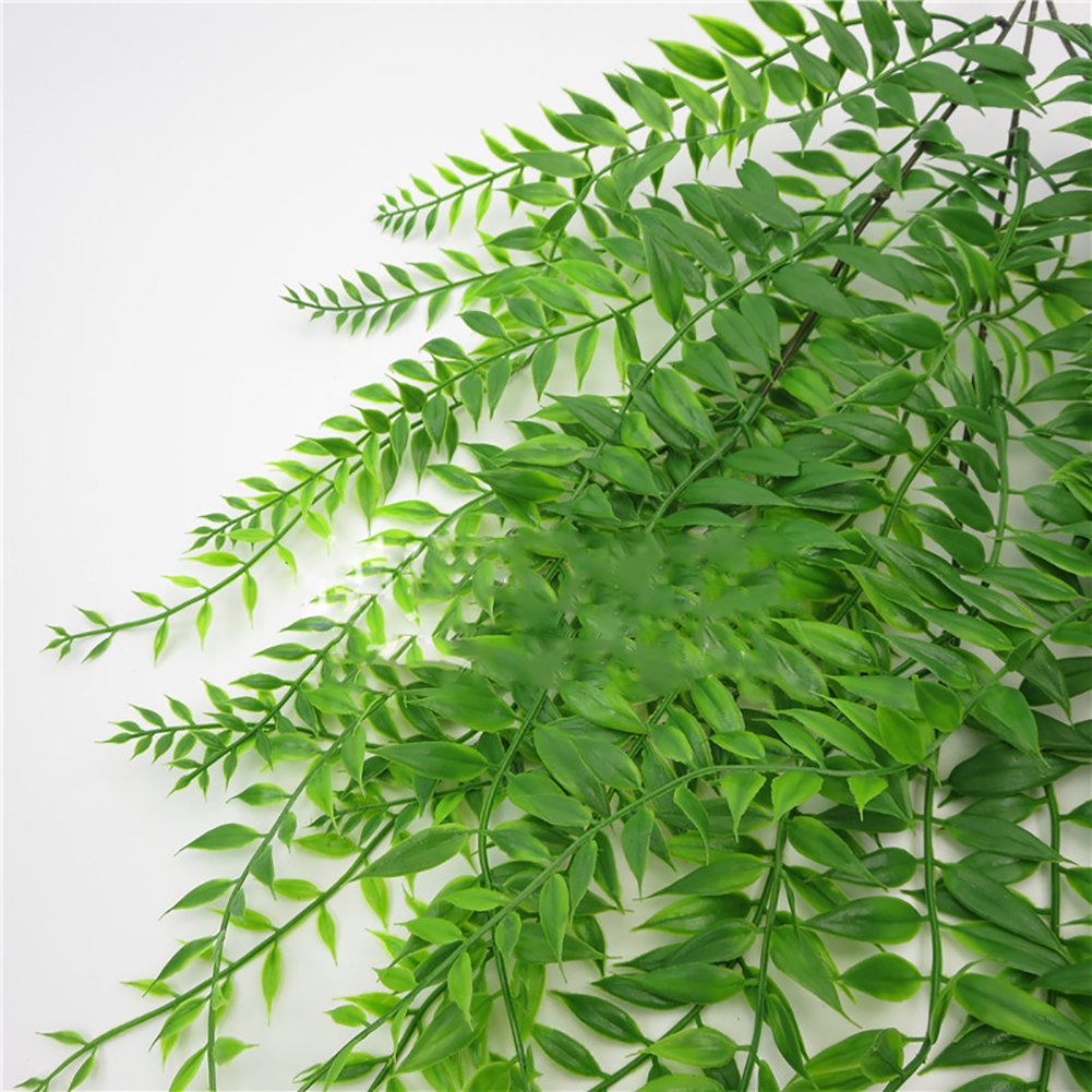 Grey990 1Pc Artificial Weeping Willow Foliage Rattan Plant Home Garden Wedding Wall Decoration Material Green