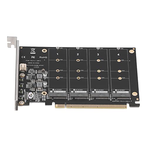 M.2 NVME SSD to PCIE X16 Adapter, PCIE X16 4x32Gbps Expansion Card, Stable Operation, Sturdy DC Power Chip with Nuts for Computer