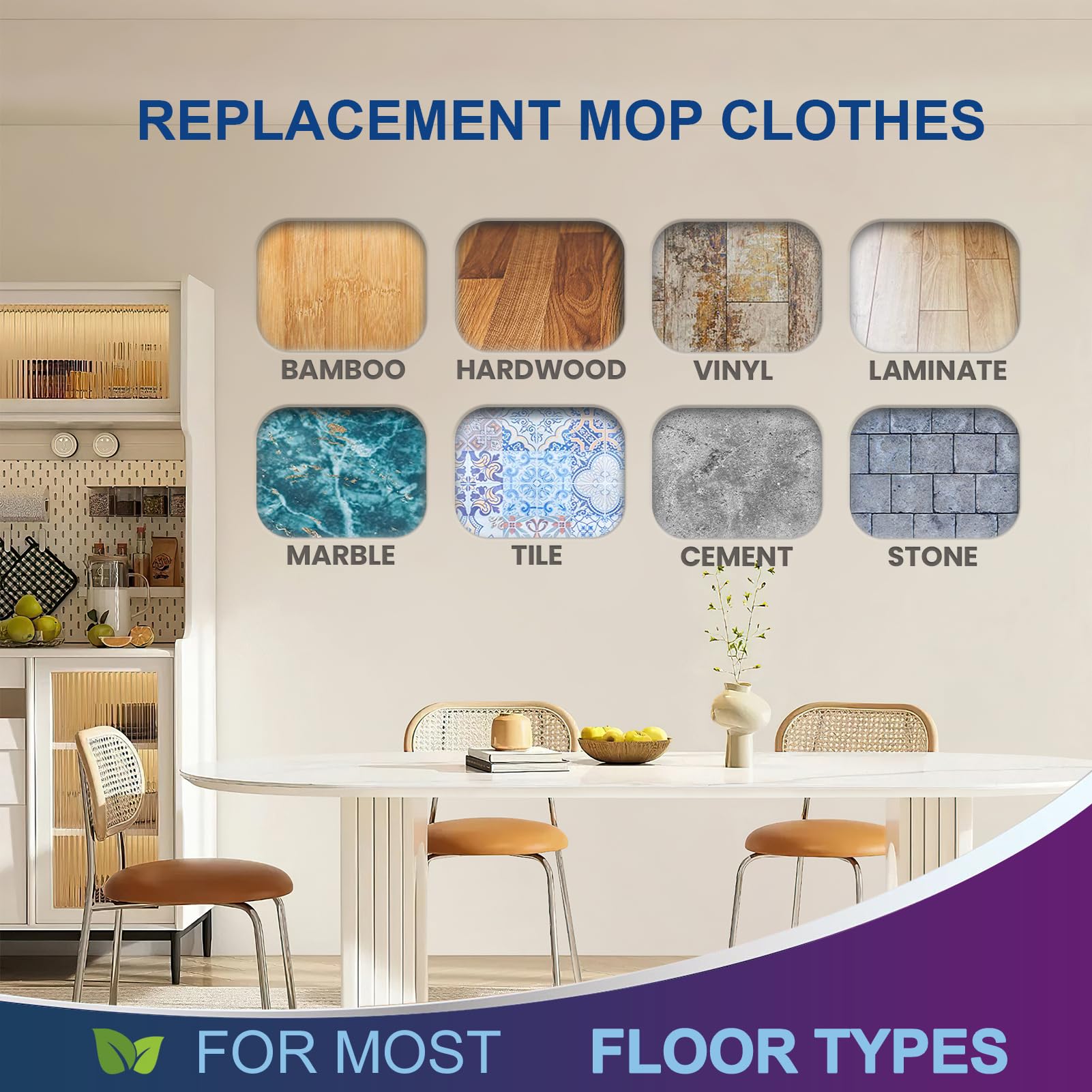 Replacement Washable Mopping Cloth Mop Pads Compatible with Eufy X10 Pro Omni and Eufy X9 Pro Robot Vacuums Cleaner Mops Accessory,9-Pack Reusable Mop Pads