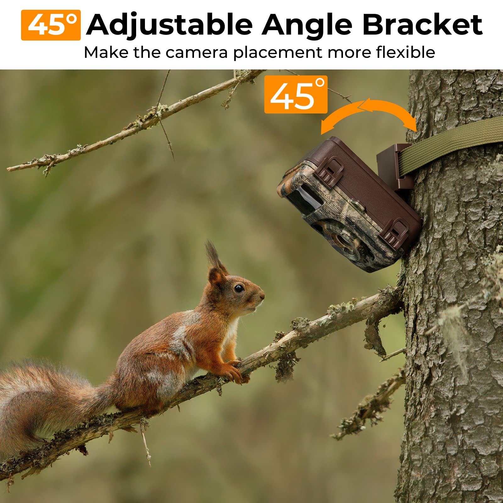 K&F Concept 4K 32MP WiFi Trail Camera, Bluetooth Game Camera with No Glow Night Vision Motion Activated IP66 Waterproof, 0.2s Trigger Time, H.264 HD Video Hunting Camera for Wildlife Monitoring