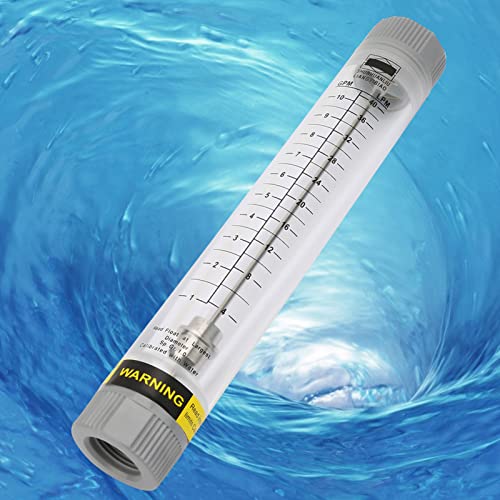 Respicefinem LZM-20G Acrylic Plexiglass Meter 1-10GPM G3/4 Female Thread High Visibility Precision for Industrial Fluid Control Panel Mount Design