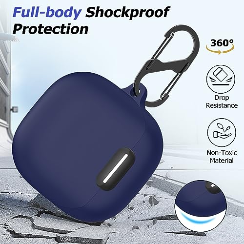 LDSXAY Compatible with Anker Soundcore Liberty 4 NC Case Cover, Soft Silicone Shockproof Protective Case Skin for Soundcore Liberty 4 NC Wireless Earbuds (Blue)