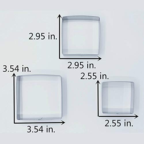 LILIAO Basic Cookie Cutter Set - Round, Star, Square, Flower and Heart Fondant Biscuit Cutters - Stainless Steel