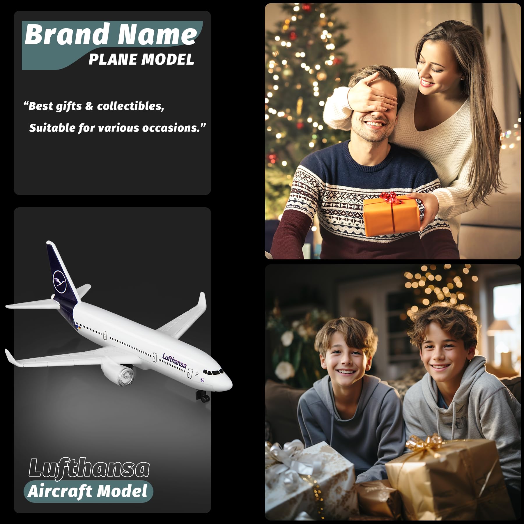 Sky Trek Model Airplanes Lufthansa Airplane Airlines Plane Aircraft Model for Display Collection and Gifts.