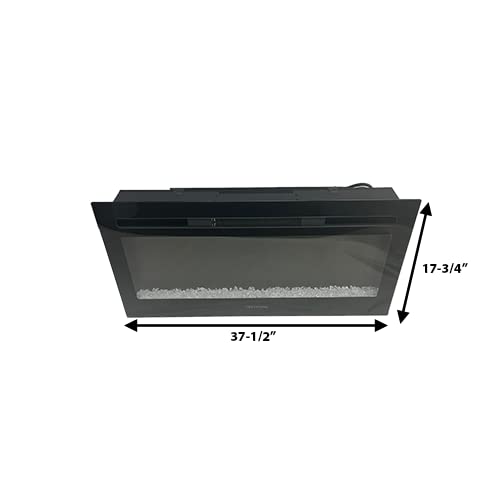 Greystone 36" RV Electric Fireplace with Crystals - Wall Mount - Black