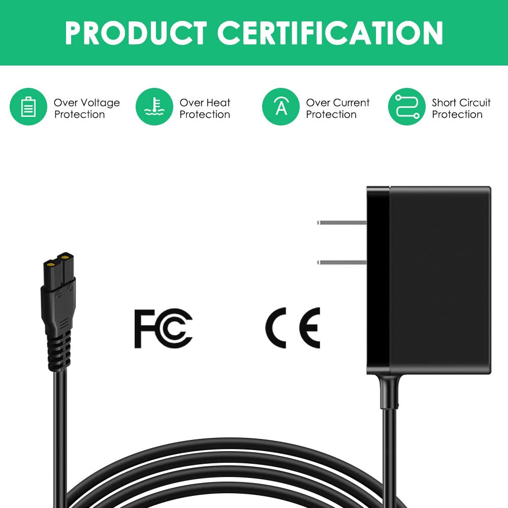 Mrgru Replacement Charger for 1614563 Compatible with Bissell SpinWave Cordless Hard Mop 2307 2315 23158 23159 2315A Power Cord Supply