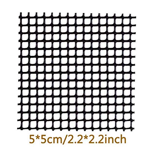 Lainrrew 50 Pcs Flower Pot Hole Mesh Pad, Square Bonsai Mesh Drainage Screens Bonsai Pot Bottom Grid Mat Drainage Mesh Hole Screen, Gardening Gifts for Women, 2 Inch