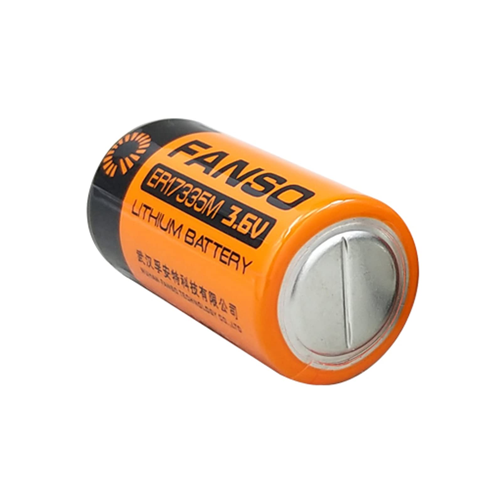 POWCAMAH 2-Pack ER17335M 2/3A Size 3.6V Lithium Battery 1700mAh Li-SOCL₂ Non-Rechargeable Battery for Alarm System